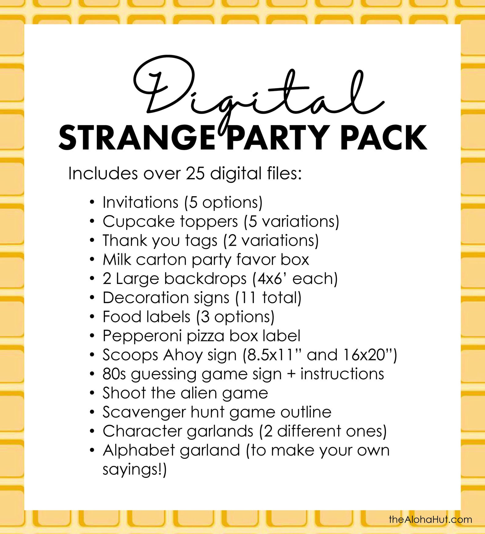 Ultimate Strange Party Bundle - Decorations Games Invitation Cupcake ...