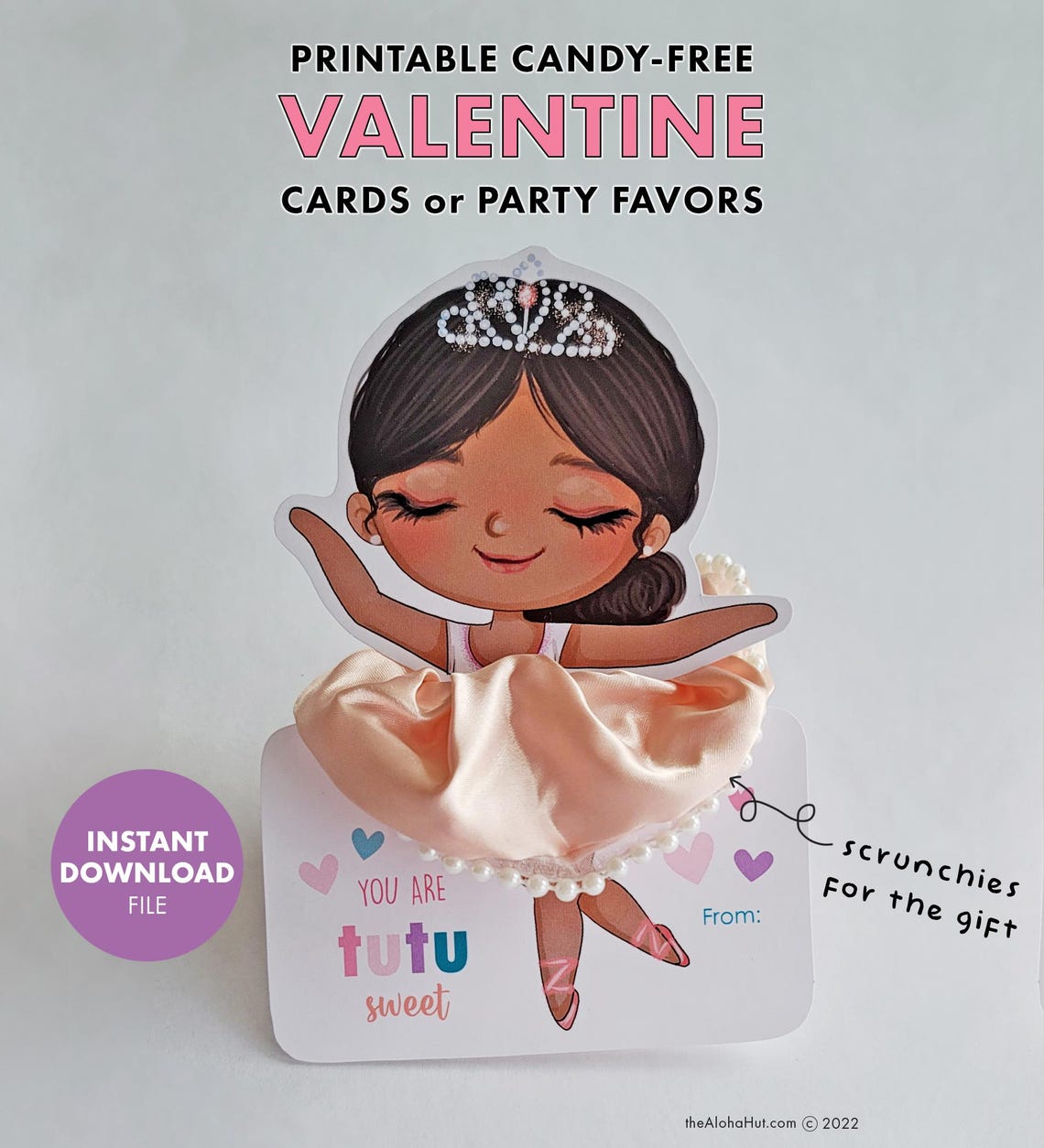 Dance Ballerina Valentine - Valentine's Day Card Gift Craft DIY School ...