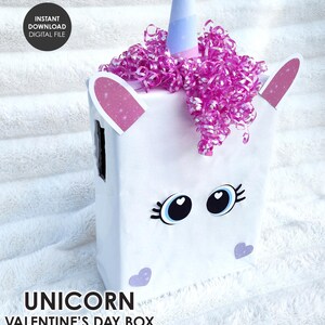 Unicorn Valentine's Day Box - Valentine Gift Craft DIY School Classroom ...