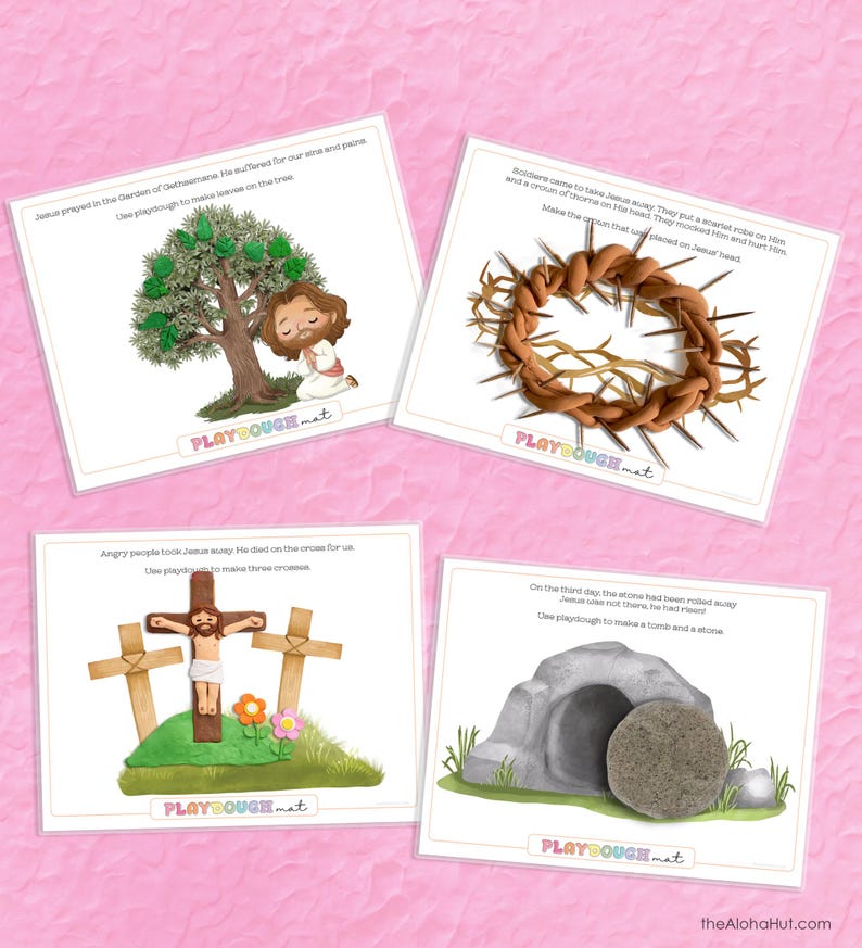 Easter Holy Week Playdough Mats (digital Download) Play Dough Preschool ...