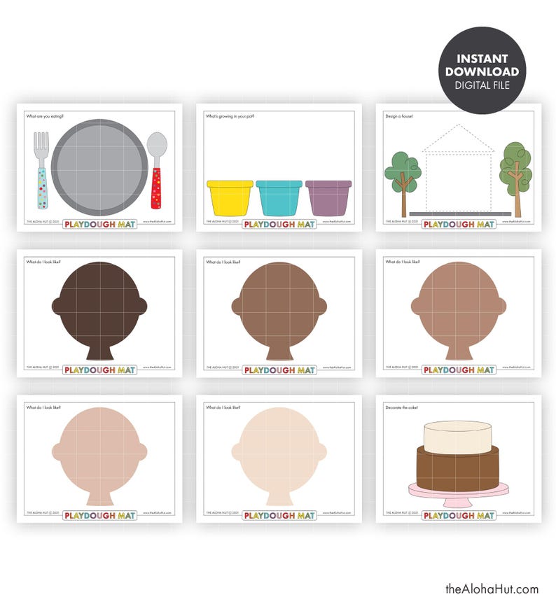 Play Dough Mats - Preschool or Toddler Activity - Educational ...
