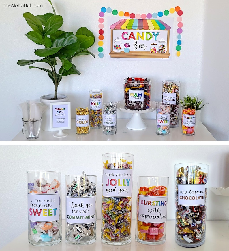 Candy Bar Buffet Teacher Appreciation Week Idea - Signs & Food Labels ...