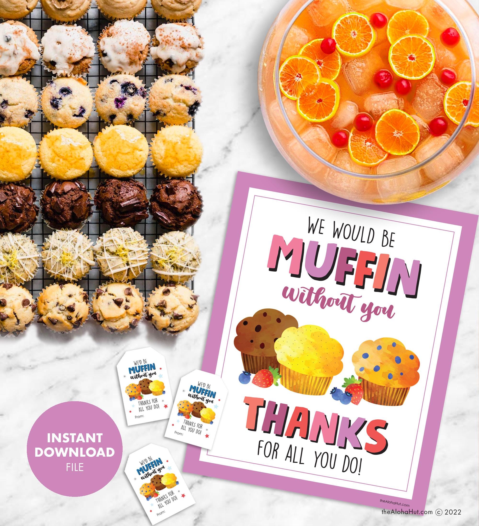 Muffin Bar Teacher Appreciation Week - Staff Nurse Employee Thank You ...