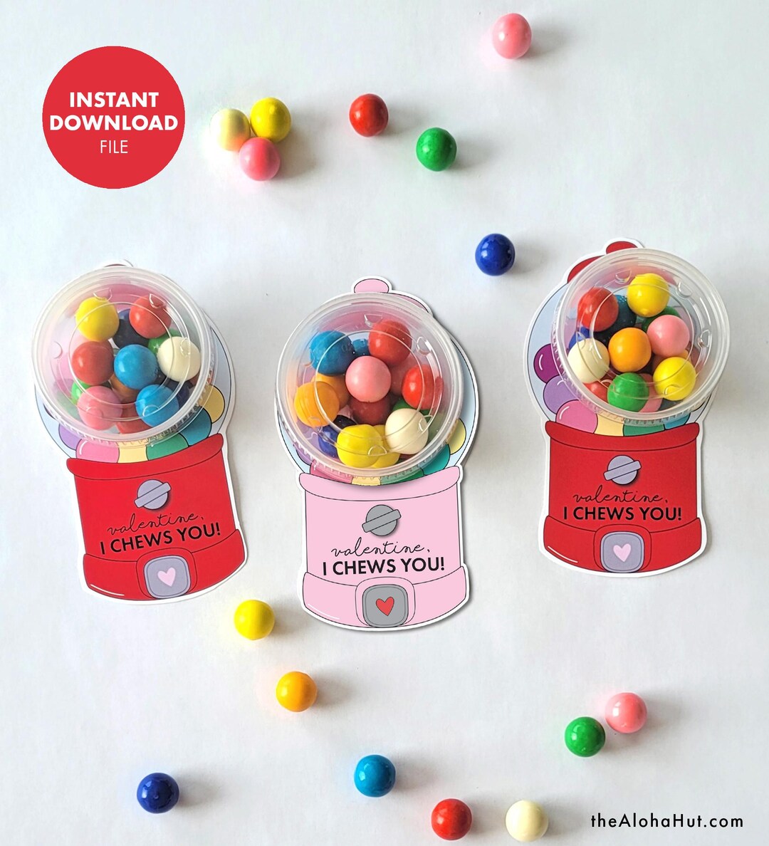 Gumball Machine Valentine - Valentine's Day Card Gift Craft DIY School ...