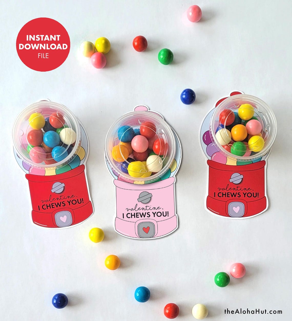 Gumball Machine Valentine - Valentine's Day Card Gift Craft DIY School ...