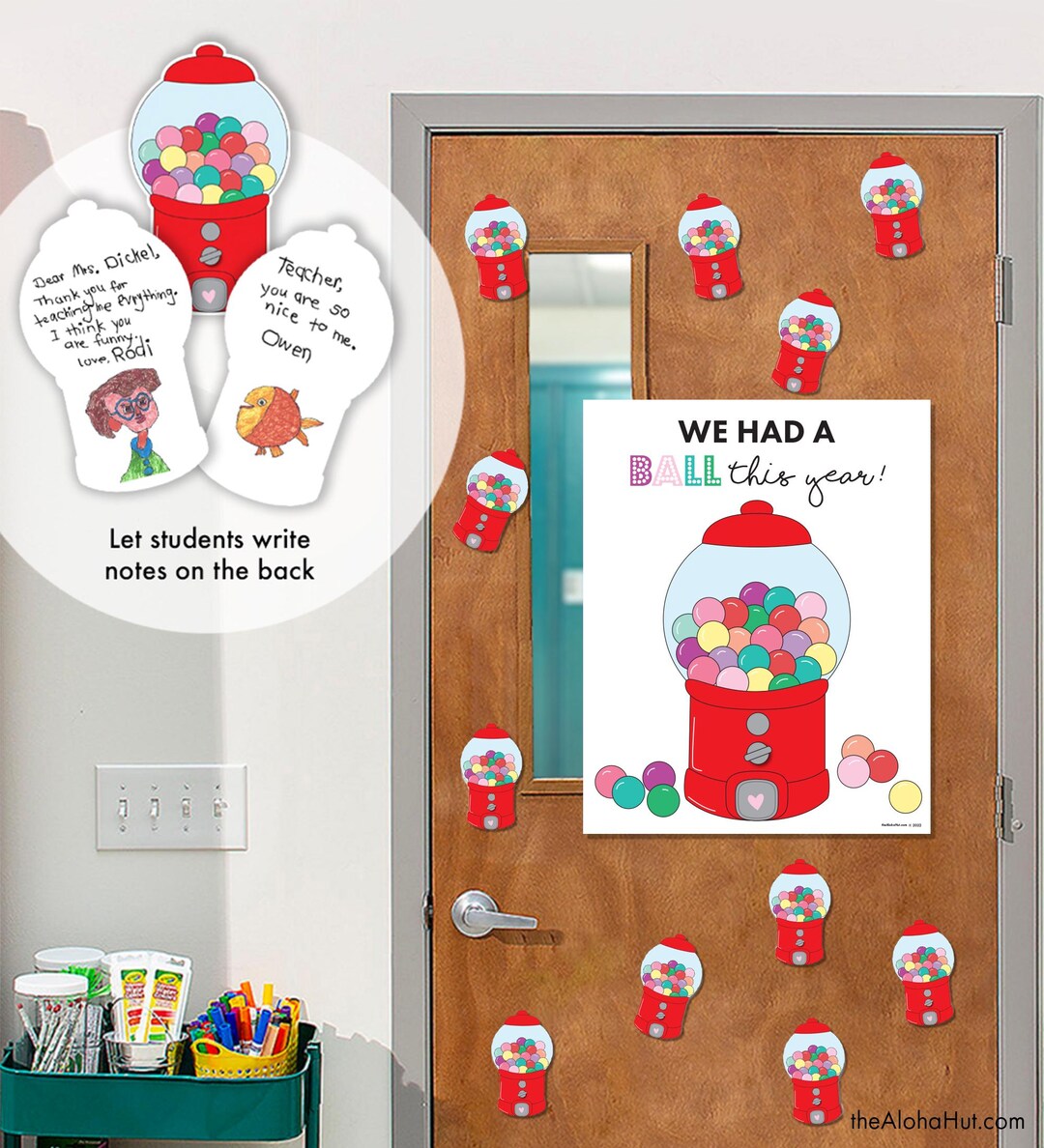 Teacher Door Decor for Teacher Appreciation Week Gumball Machine ...