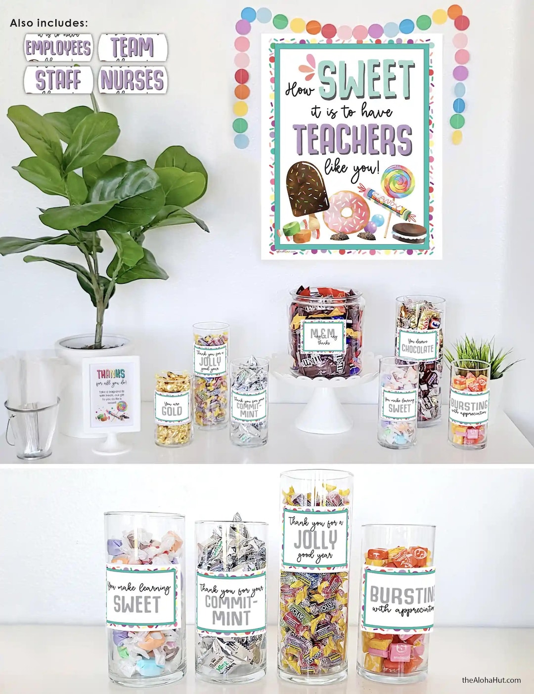 Candy Buffet Teacher Appreciation Week Idea - Signs & Food Labels Staff ...