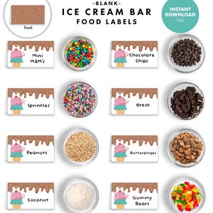 Ice Cream Bar Teacher Appreciation Week Idea - Signs & Food Labels Tent ...