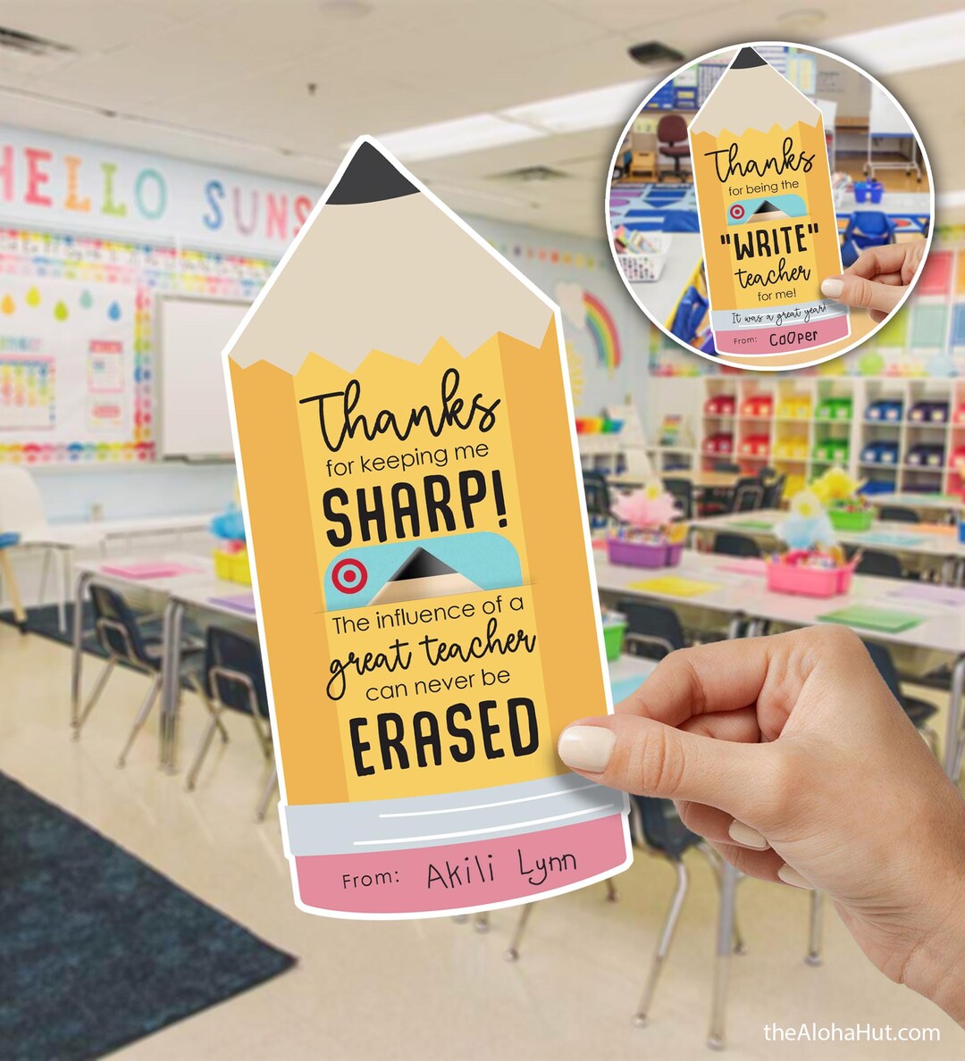 Pencil Teacher Appreciation Gift Card Holder - Teacher Appreciation ...