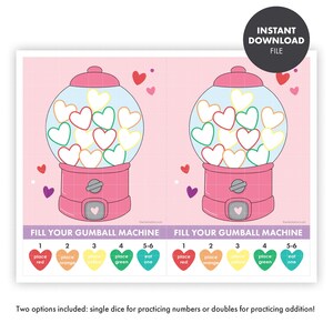 Roll A Dice Valentine's Day Party Game Vday Classroom Party Kids ...