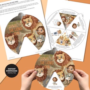 Daniel & the Lion's Den Story Wheel Kids Activity Lesson Bible Story ...