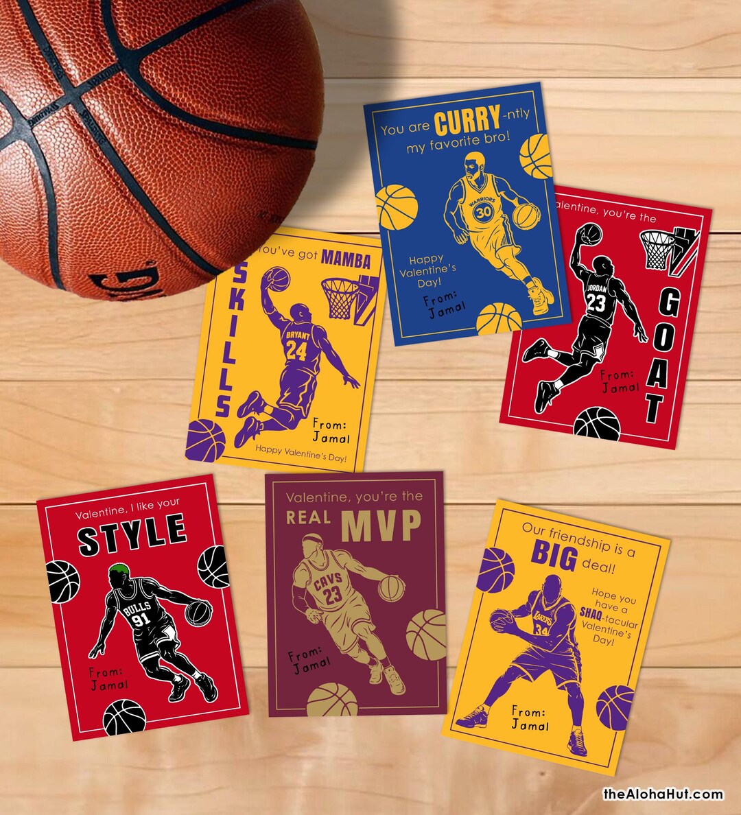 Basketball Valentine - Valentine's Day Card Gift Craft DIY School ...
