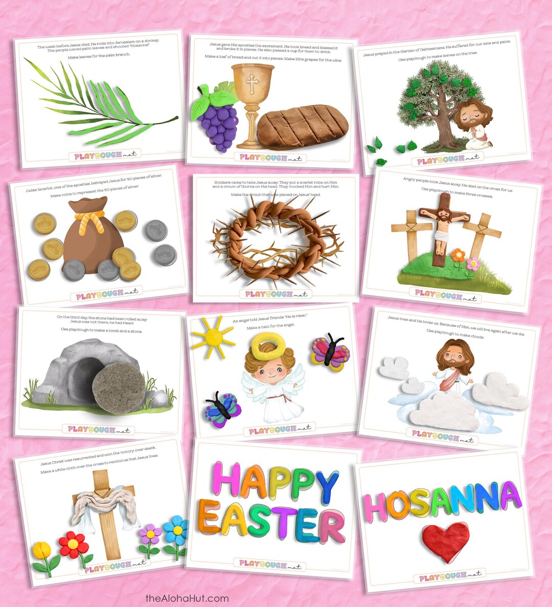 Easter Holy Week Playdough Mats (digital Download) Play Dough Preschool ...