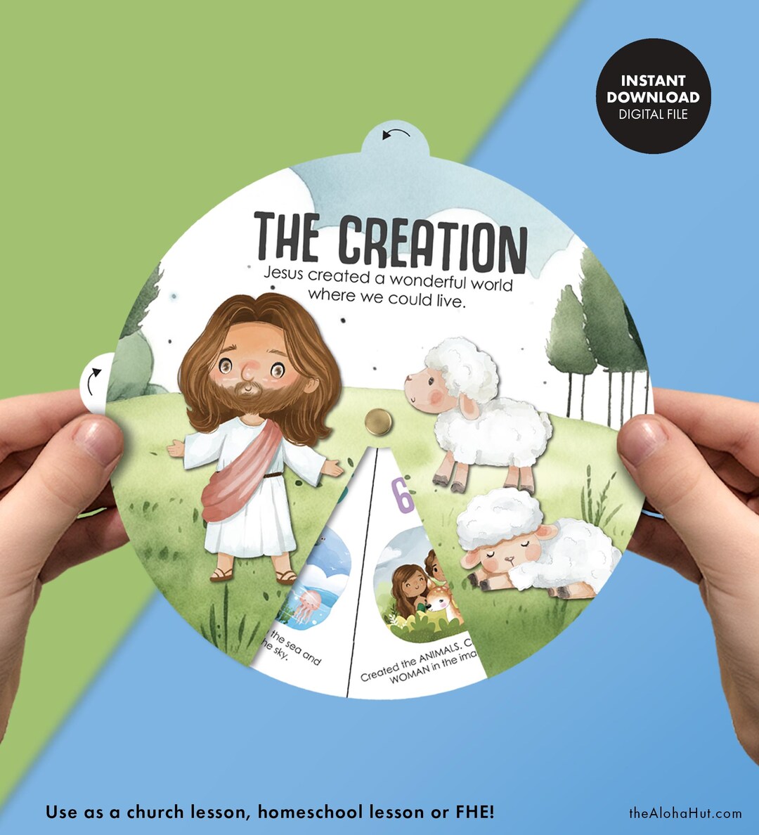 The Creation Story Wheel Kids Activity Lesson Bible Story Primary Jesus ...