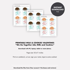 Milk & Cookies Valentine - Valentine's Day Card Gift Craft DIY School ...