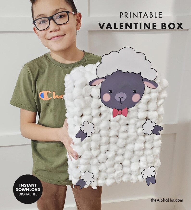 Sheep Valentine's Day Box - Valentine Gift Craft DIY School Classroom ...