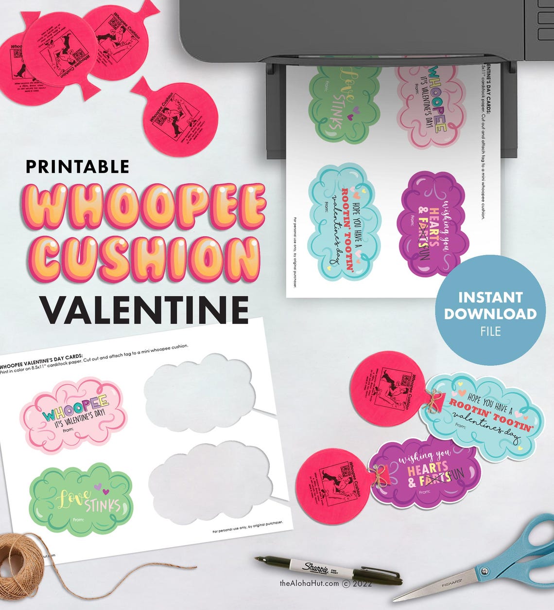 Whoopee Cushion Valentine - Valentine's Day Card Gift DIY School ...