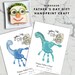 Dinosaur Father's Day Handprint Craft Card - Kids Gift for Dad Dino ...