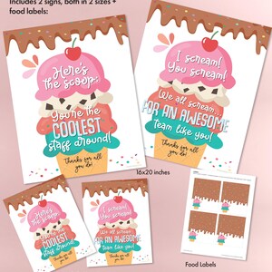 Ice Cream Bar Teacher Appreciation Week Idea - Signs & Food Labels Tent ...