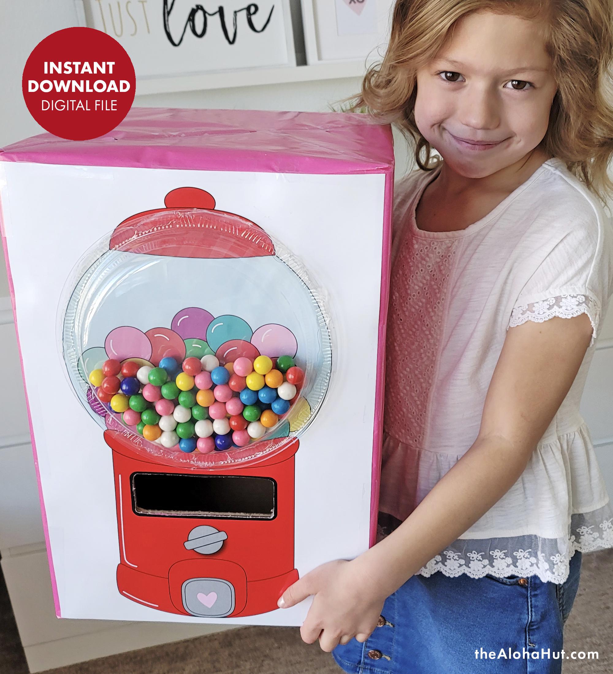 BUBBLEGUM Valentine's Day Box - Valentine Gift Craft DIY School ...