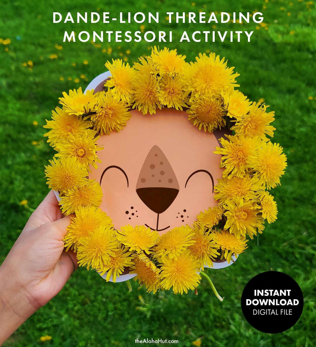 Dandelion Threading Montessori Activity - Preschool or Toddler Activity ...