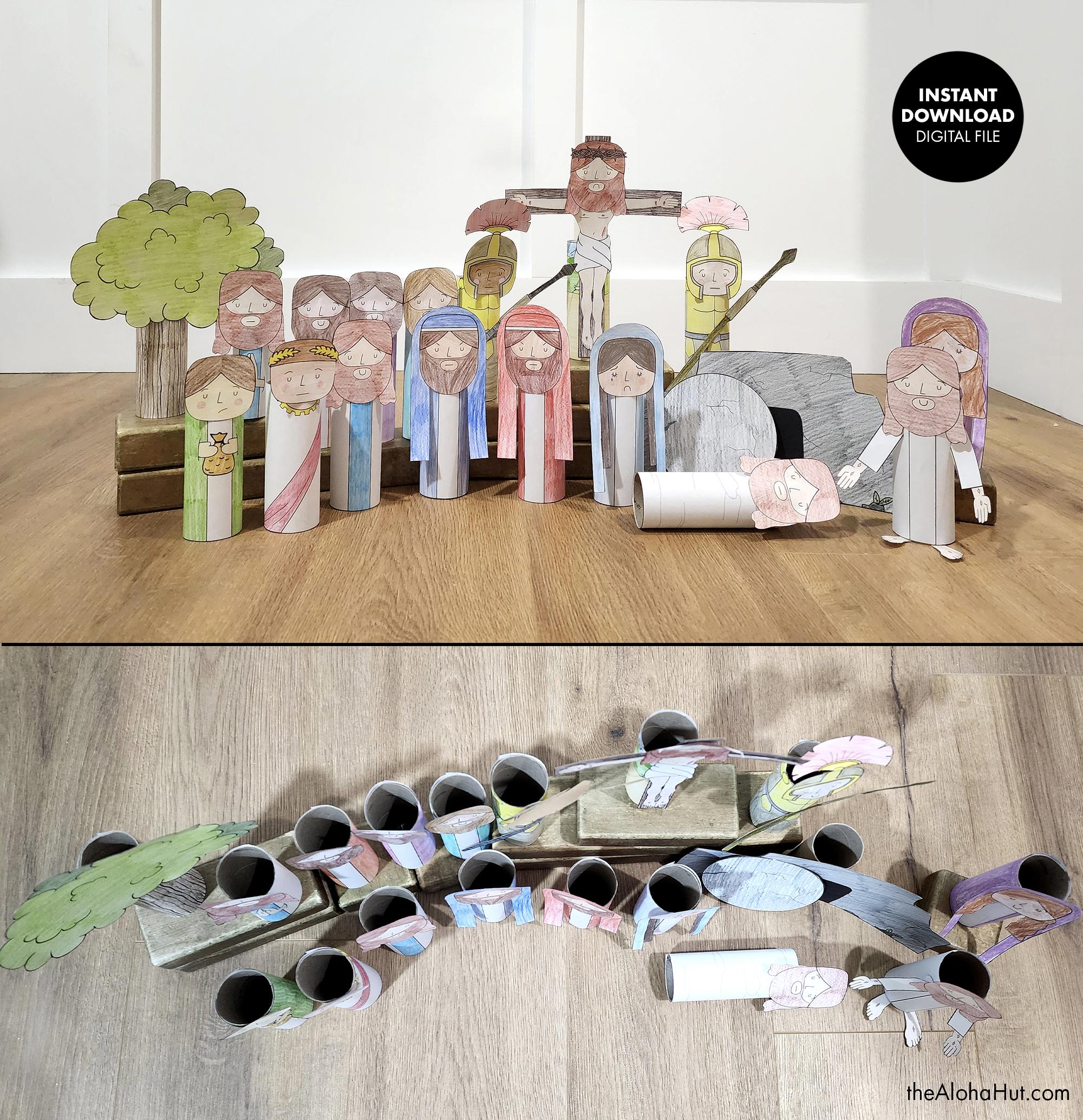 Easter Story Toilet Paper Roll Crafts – Kids Bible Activity (digital ...