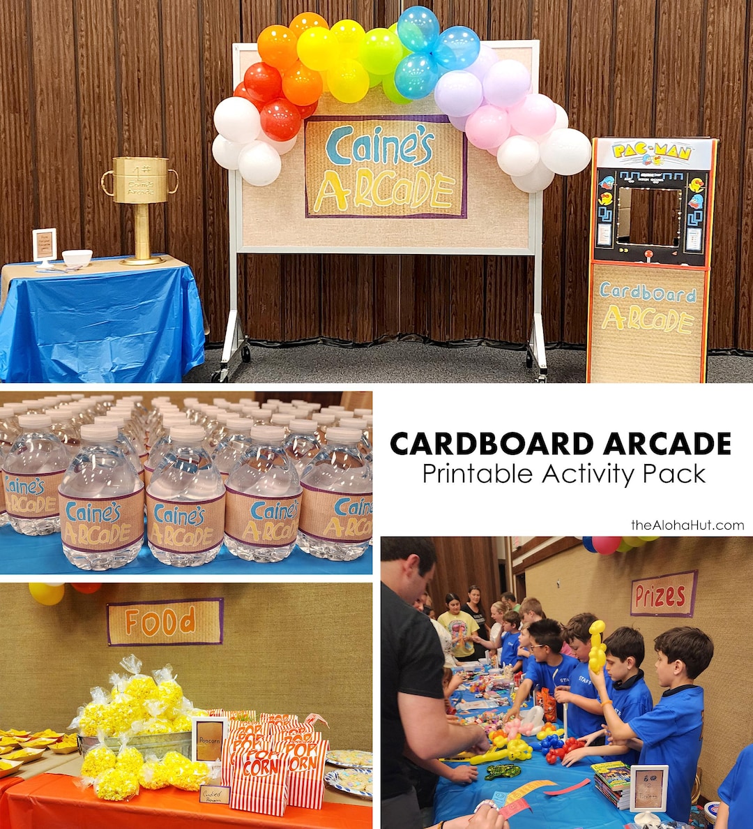 Cardboard Arcade Party Bundle - School Event Church Activity STEM Caine ...