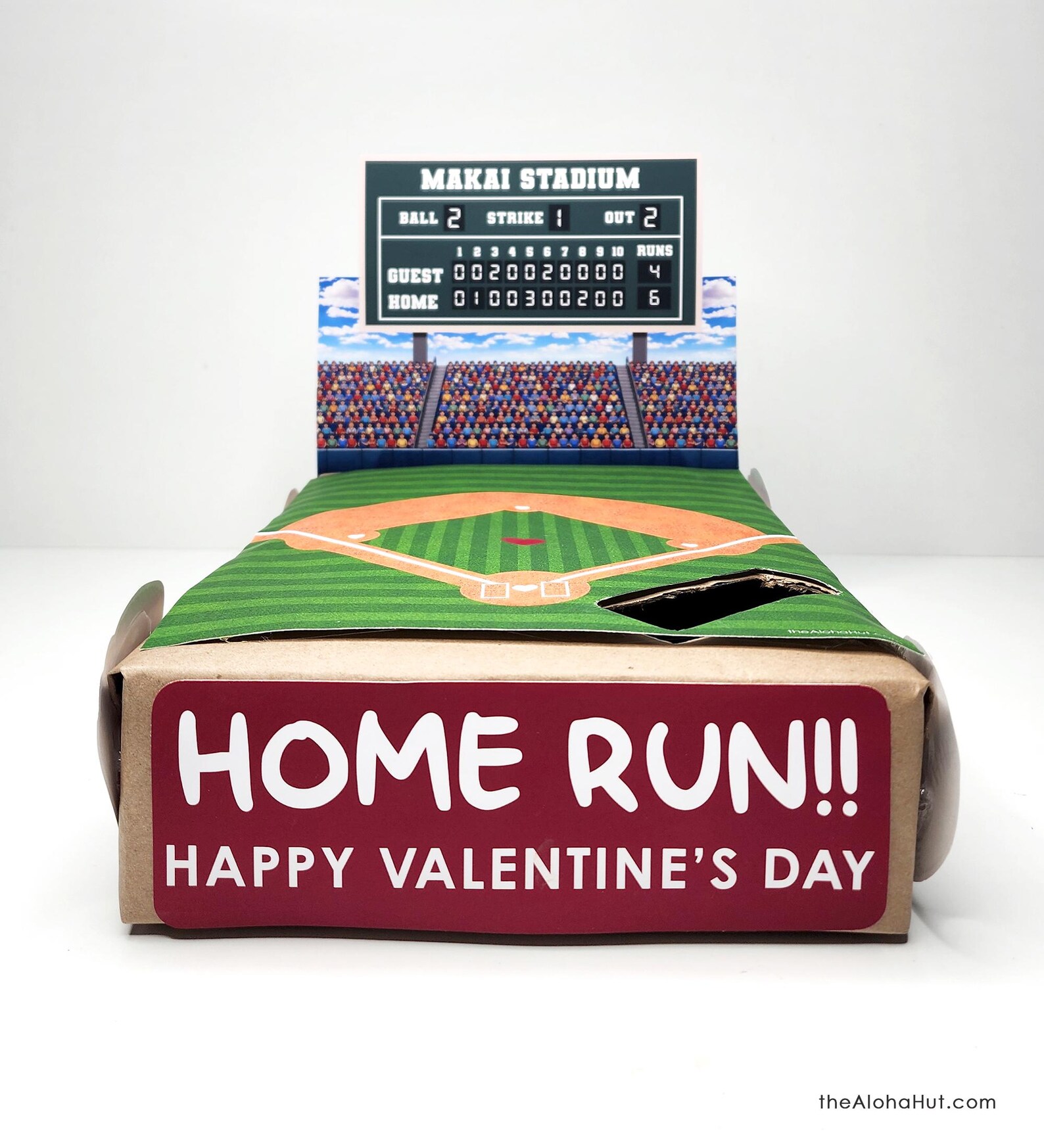 BASEBALL FIELD Valentine's Day Box - Printable Valentine Craft DIY ...