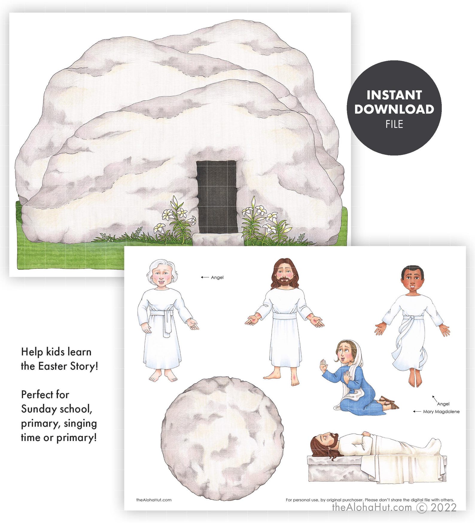Easter Story Puppets & Scenes: Sunday School Lesson (digital Download ...