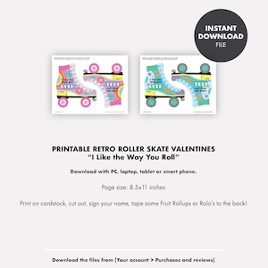 Retro Roller Skate Valentine - Valentine's Day Card Gift Craft DIY ...