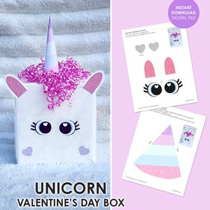 Unicorn Valentine's Day Box - Valentine Gift Craft DIY School Classroom ...