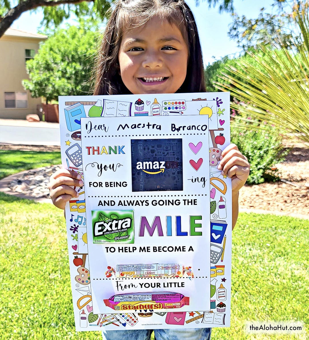 Giant Thank You Card for Teacher Appreciation Week Candygram Candy-gram ...