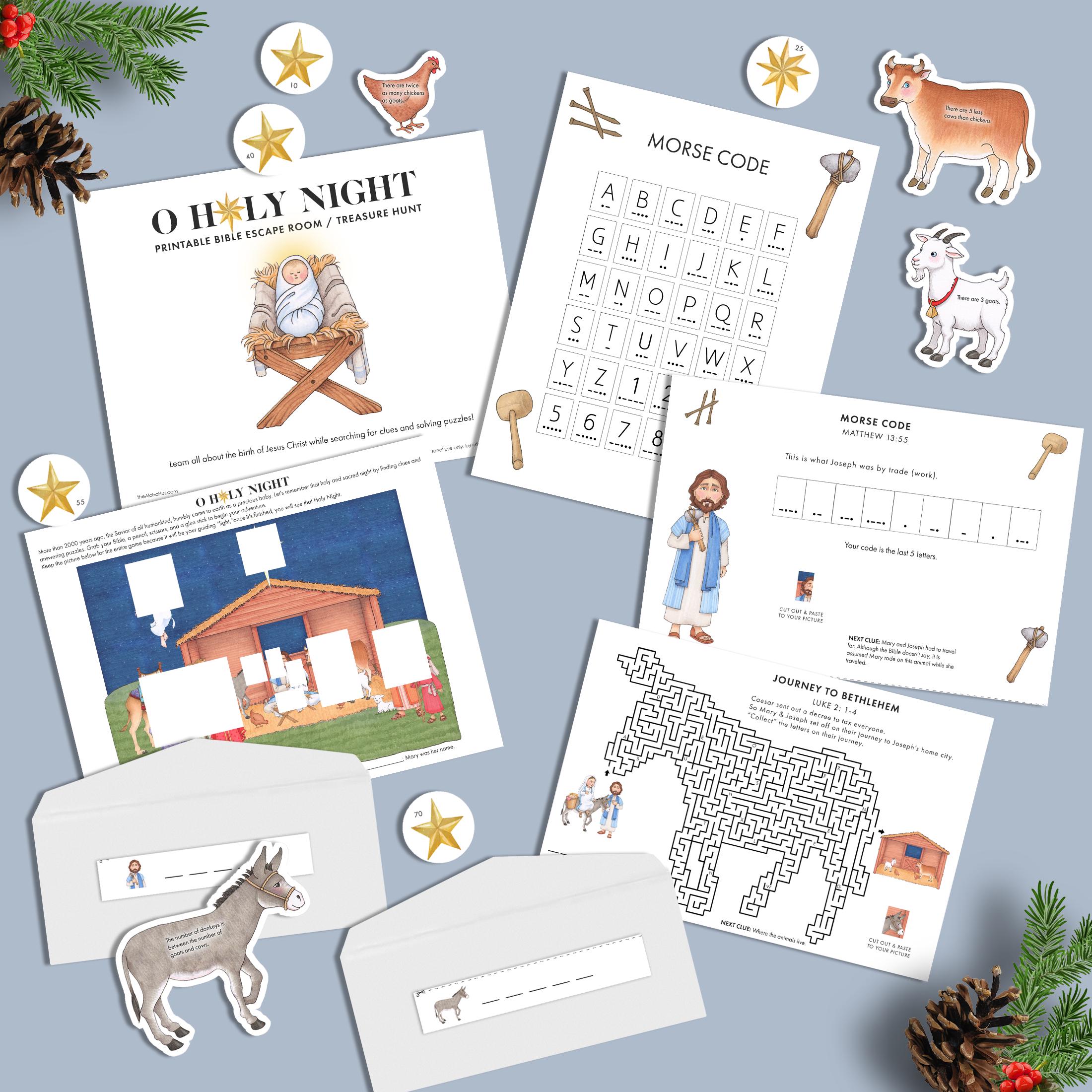 Nativity Escape Room - Christmas Party Game Youth Activity Jesus Christ ...