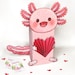 Axolotl Valentines & Box - Valentine's Day Box Valentine Box Gift Craft ...