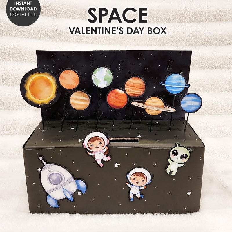 Space Valentine Box - Etsy
