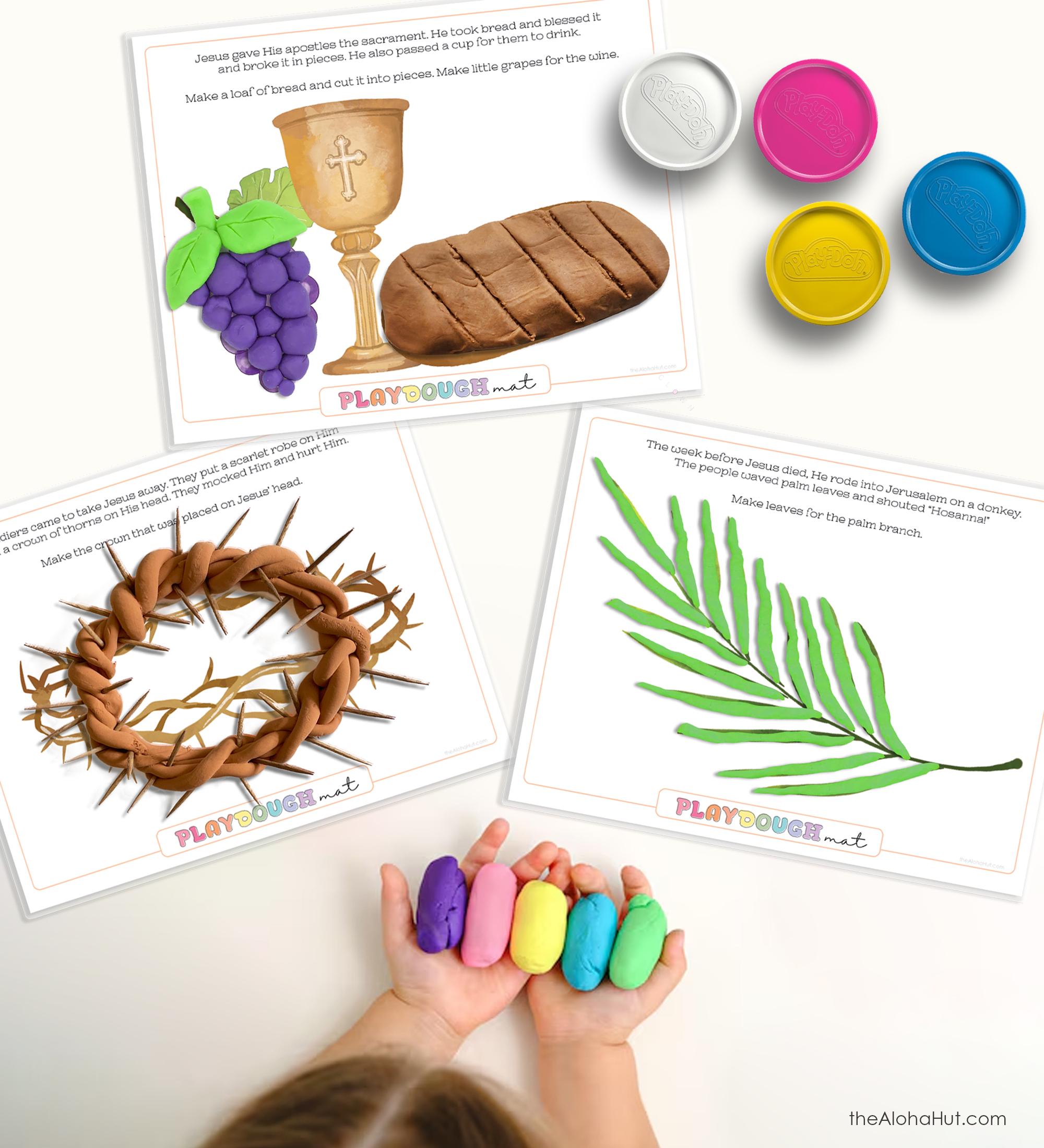 Easter Holy Week Playdough Mats (digital Download) Play Dough Preschool ...