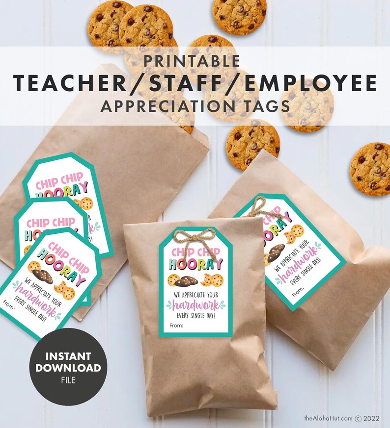 Cookie Teacher Appreciation Week Idea - Signs & Tags Staff Nurse ...