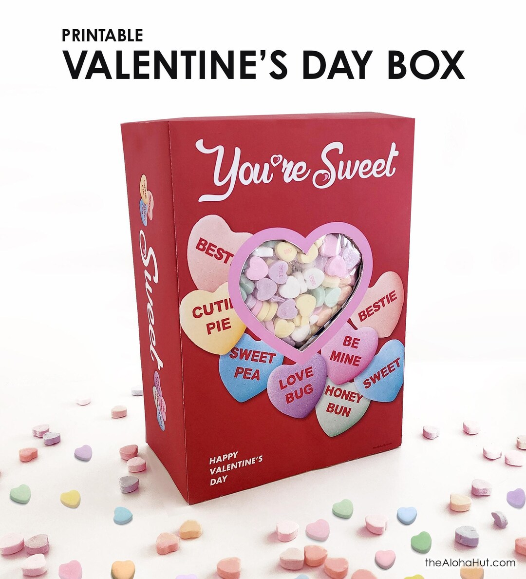 Conversation Hearts Valentine's Day Box - Valentine Gift Craft DIY ...