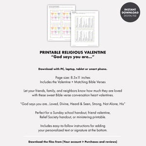 Conversation Hearts God Says Bible Verse Valentine John 3:16 Valentine ...