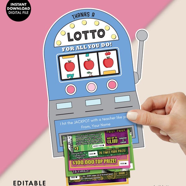 Teacher Appreciation Lottery - Etsy