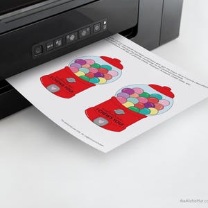 Gumball Machine Valentine - Valentine's Day Card Gift Craft DIY School ...