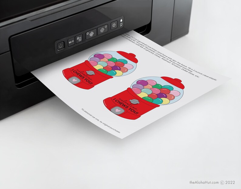 Gumball Machine Valentine - Valentine's Day Card Gift Craft DIY School ...