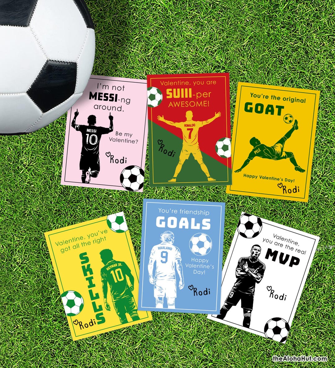 Soccer Valentine - Valentine's Day Card Gift Craft DIY School Classroom ...