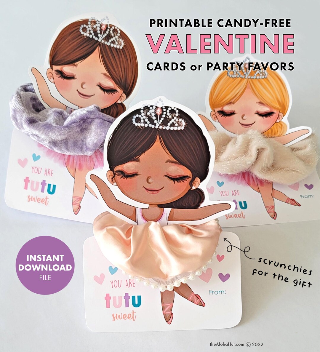 Dance Ballerina Valentine - Valentine's Day Card Gift Craft DIY School ...