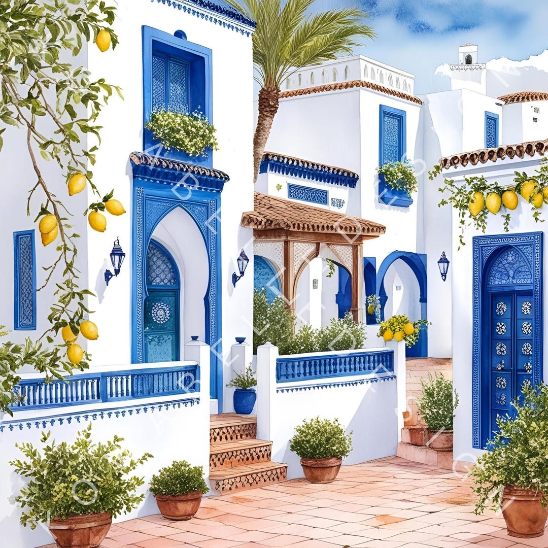 Moroccan Colors Images 10 Jpgs Watercolor | Wall Art, Other Printable ...