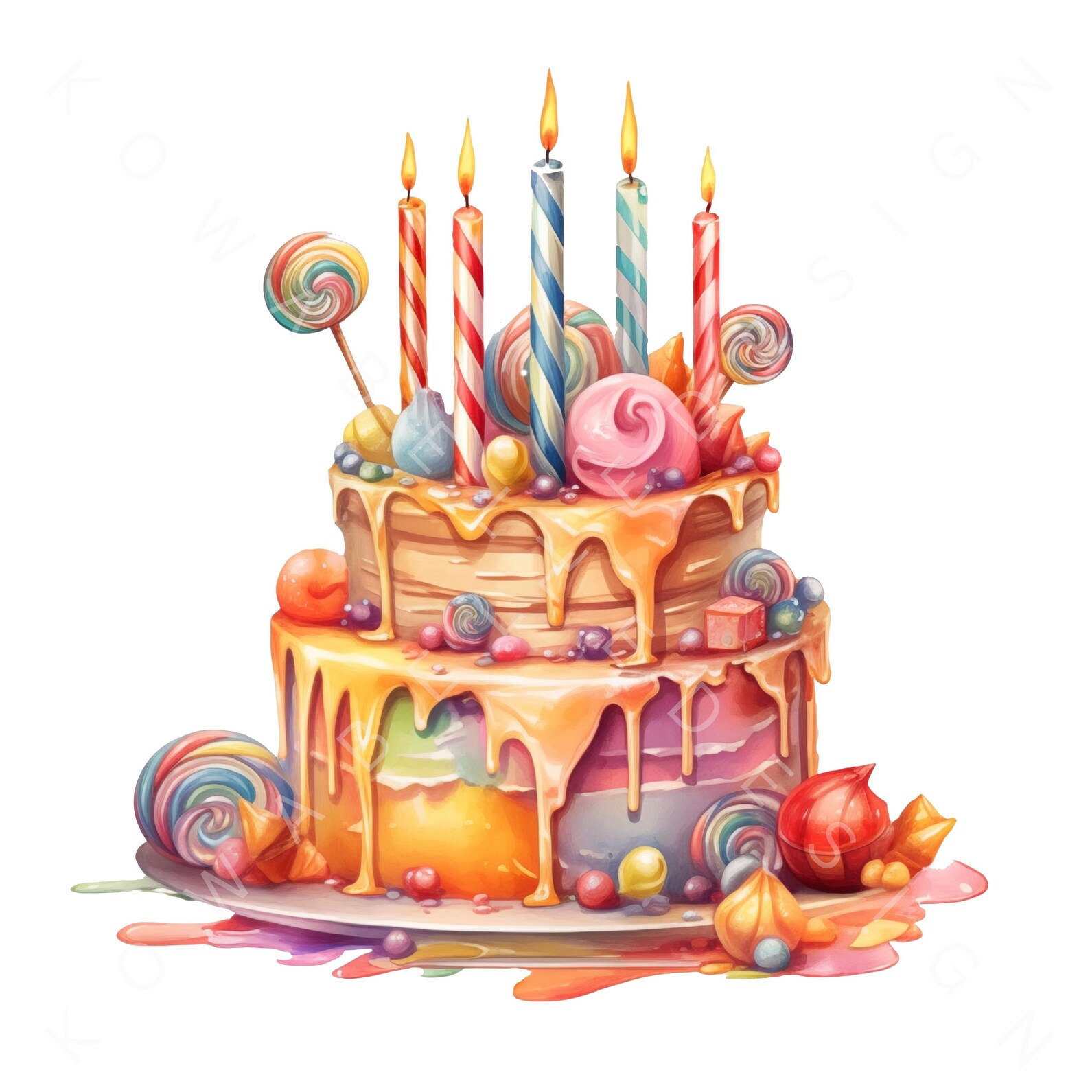 Birthday Cake Clipart | . Birthday Party - 12 JPG and 12 Transparent ...
