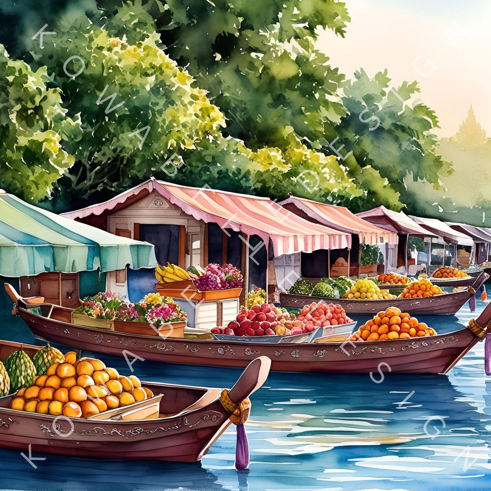 Lovely Floating Market Images From Thailand/ Asian Style 10 Jpgs ...