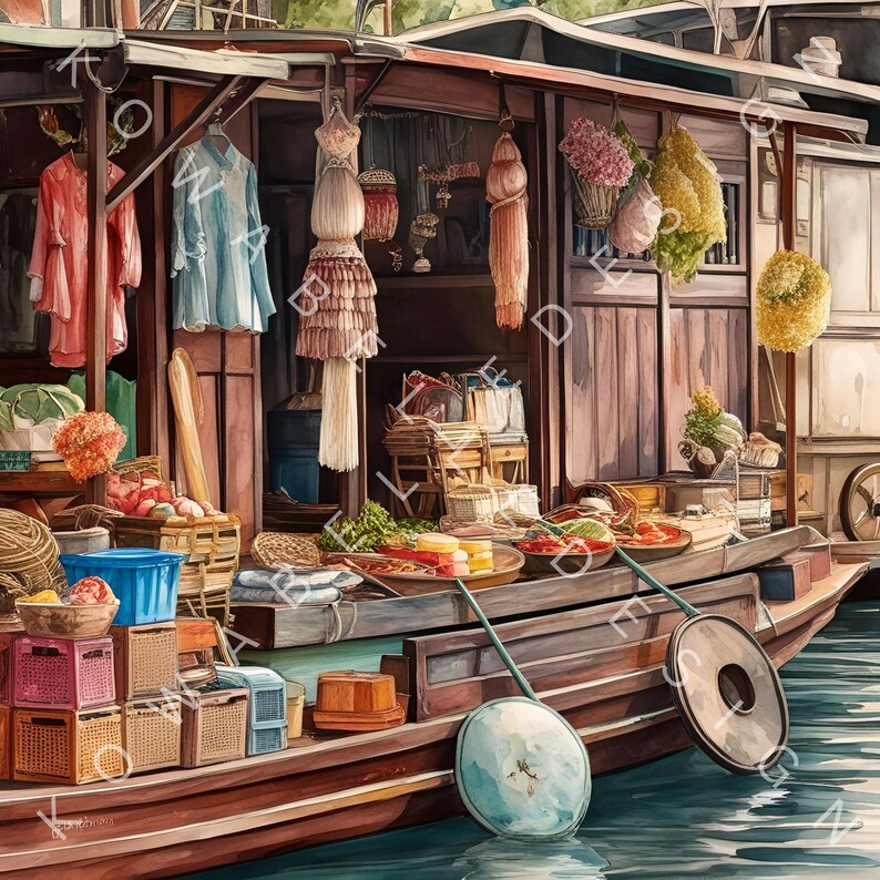 Lovely Floating Market Images From Thailand/ Asian Style 10 Jpgs ...