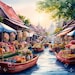 Lovely Floating Market Images From Thailand/ Asian Style 10 Jpgs ...