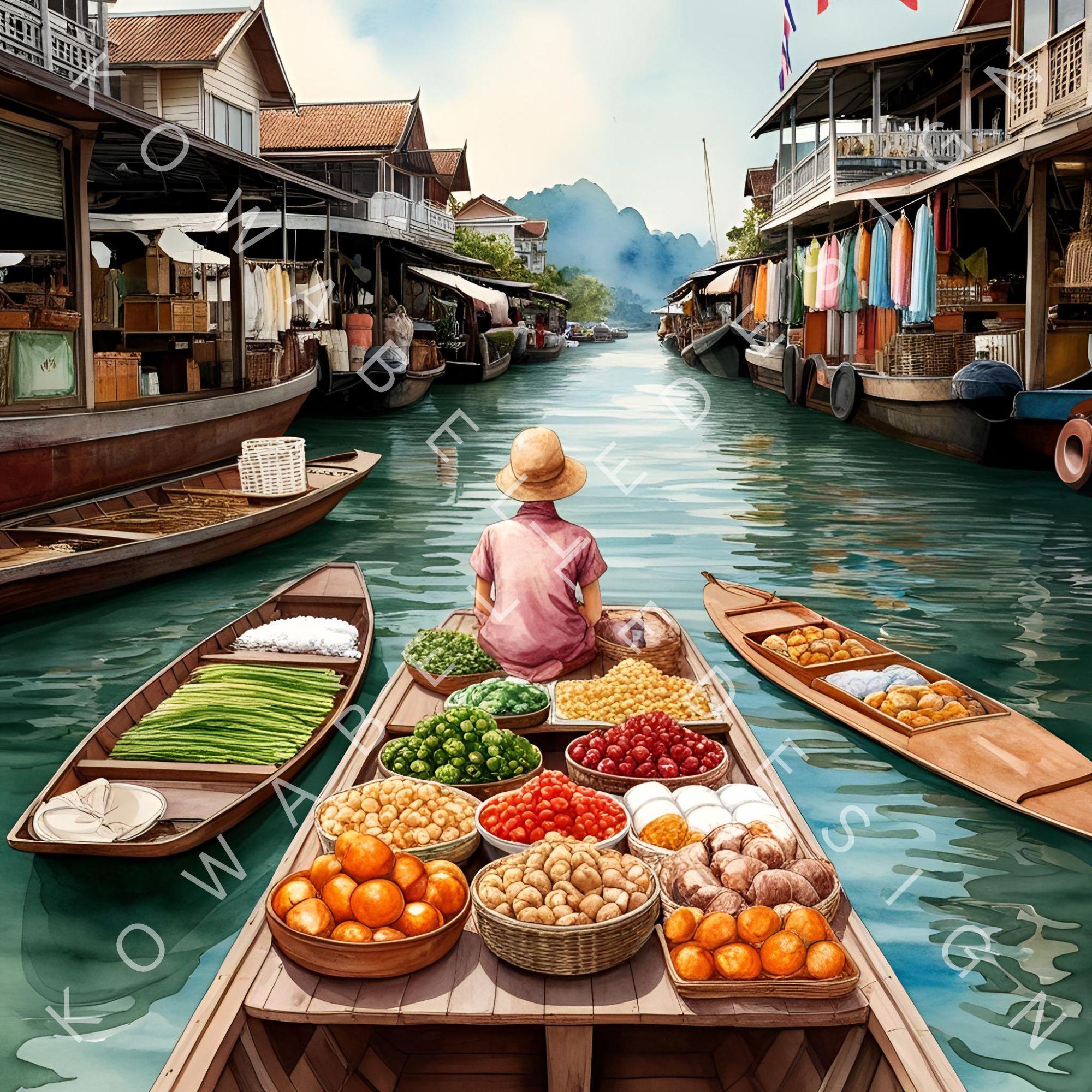 Lovely Floating Market Images From Thailand/ Asian Style 10 Jpgs ...